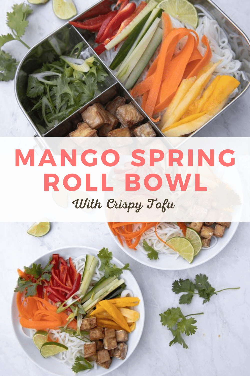 Mango Spring Roll Bowl with Crispy Tofu - Fancy Without the Fuss