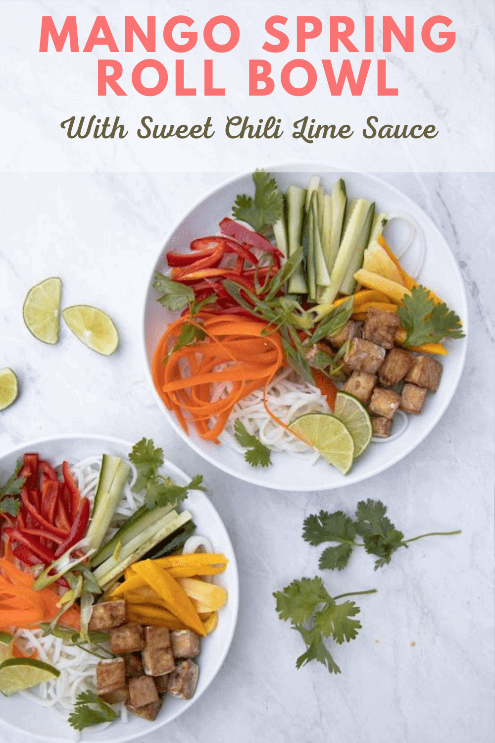 Mango Spring Roll Bowl with Crispy Tofu - Fancy Without the Fuss
